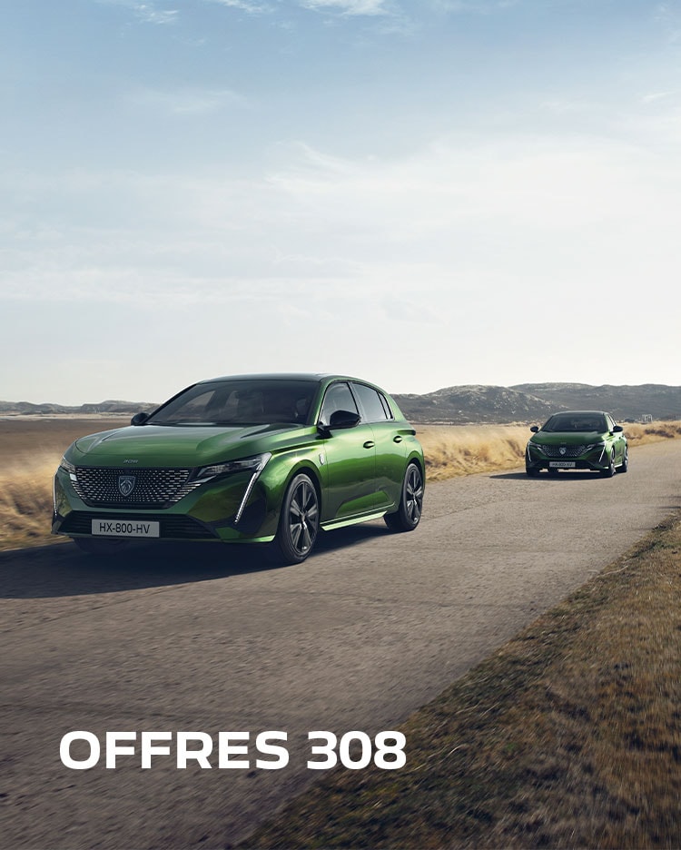 Offres Peugeot 308 Plug-in Hybrid et Peugeot 308 thermique